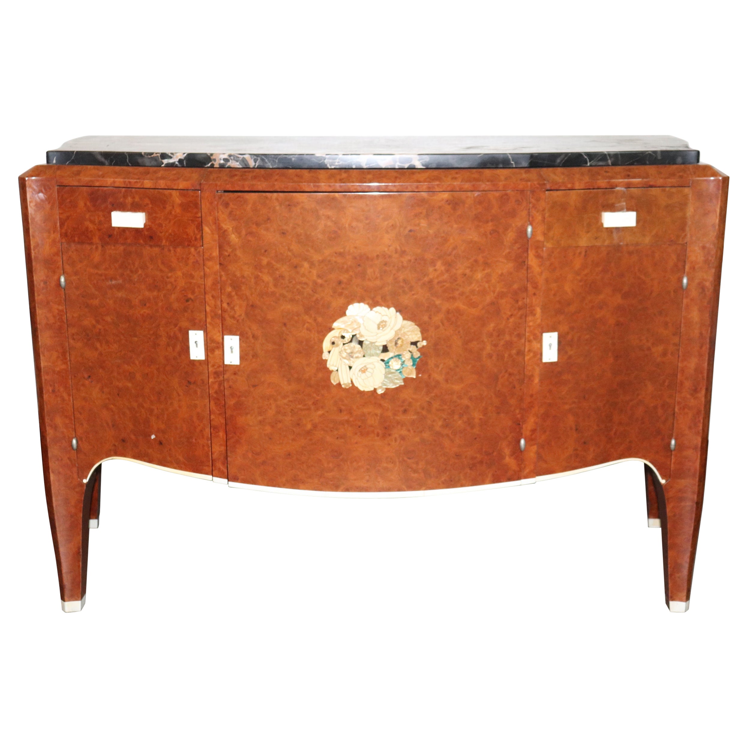 Edwardian Style Inlaid Sideboard with Superstructure For Sale at 1stDibs