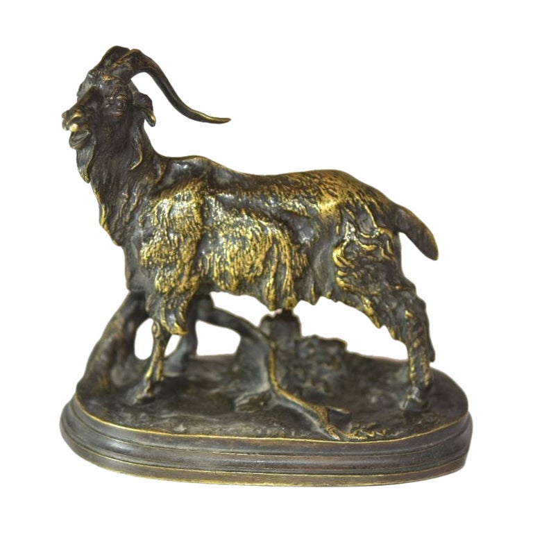Animal Bronze with Goat by P. J Leads, Late 19th Century For Sale at ...