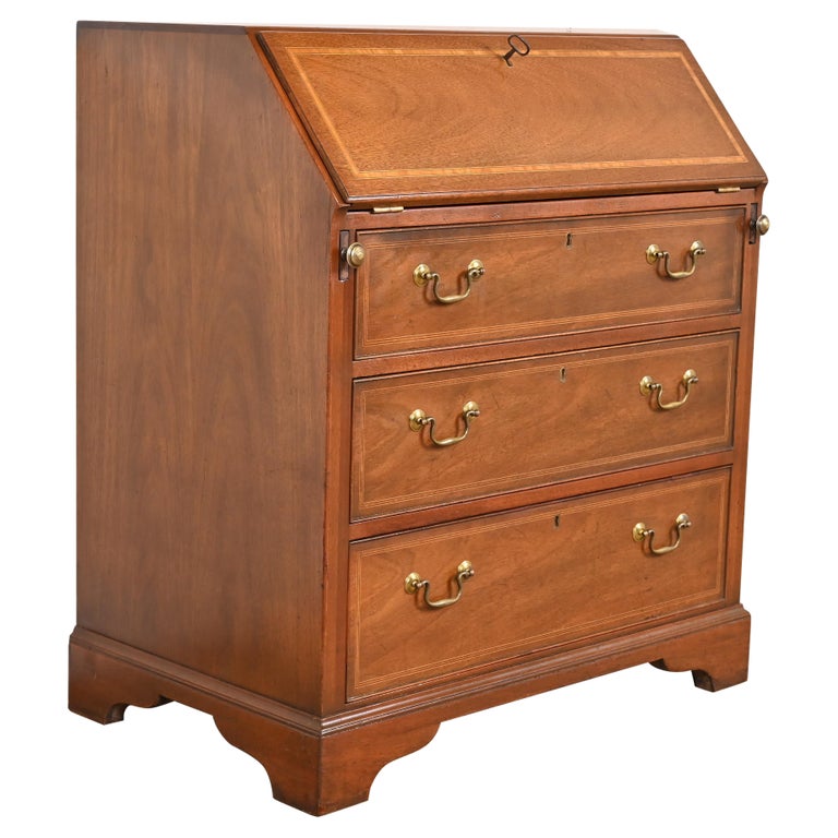 Kittinger Georgian Mahogany Slant Front Secretary Desk From the White ...