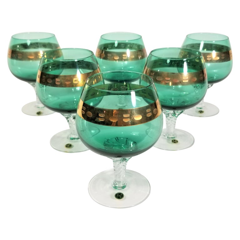 Italian Glassware Barware Stemware Made in Italy Mid-Century Unqused ...