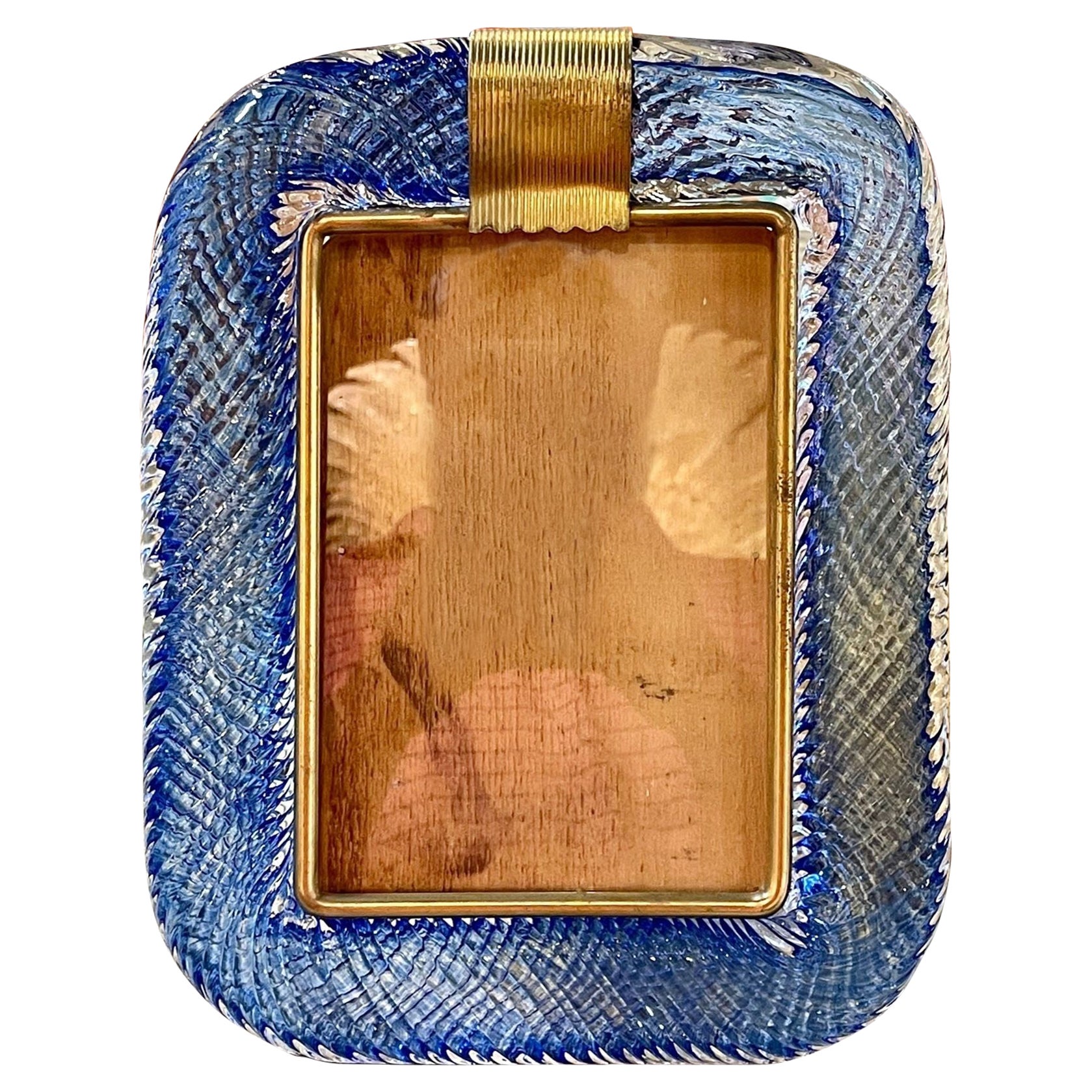 Vintage Murano Clear Glass Portrait Frame at 1stDibs