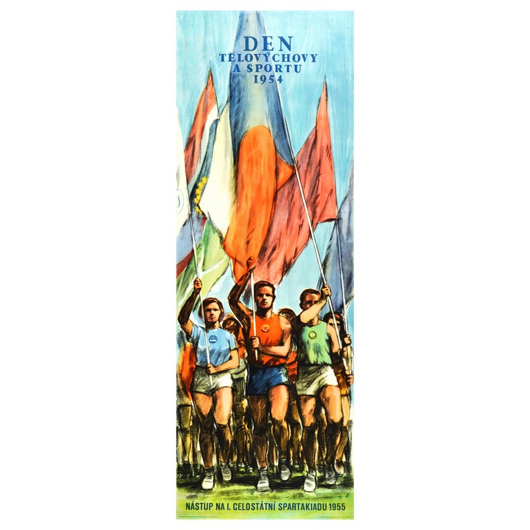 Original Vintage Poster Physical Education Sport Czechoslovakia ...