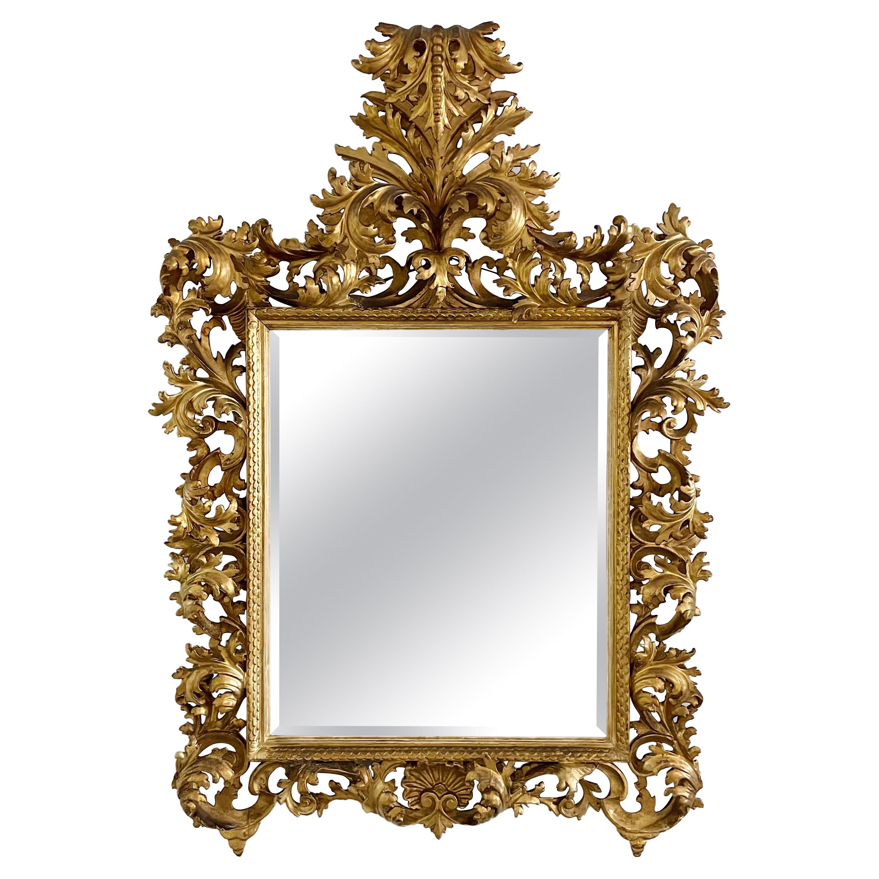 Antique Italian Gilt 19th Century Picture Frame or Mirror Baroque ...