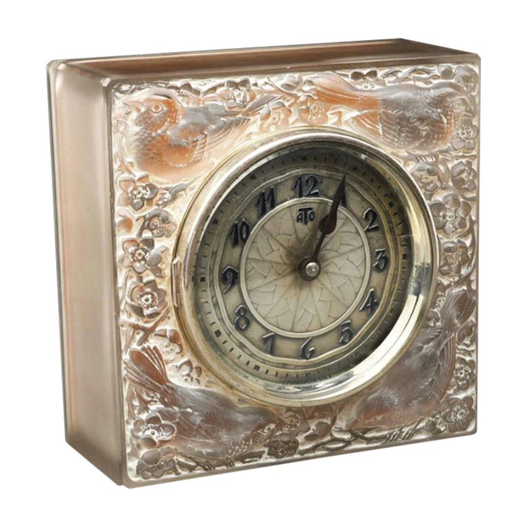 Rene Lalique Clock For Sale at 1stDibs