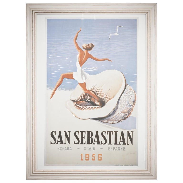 Framed San Sabastian Poster For Sale at 1stDibs