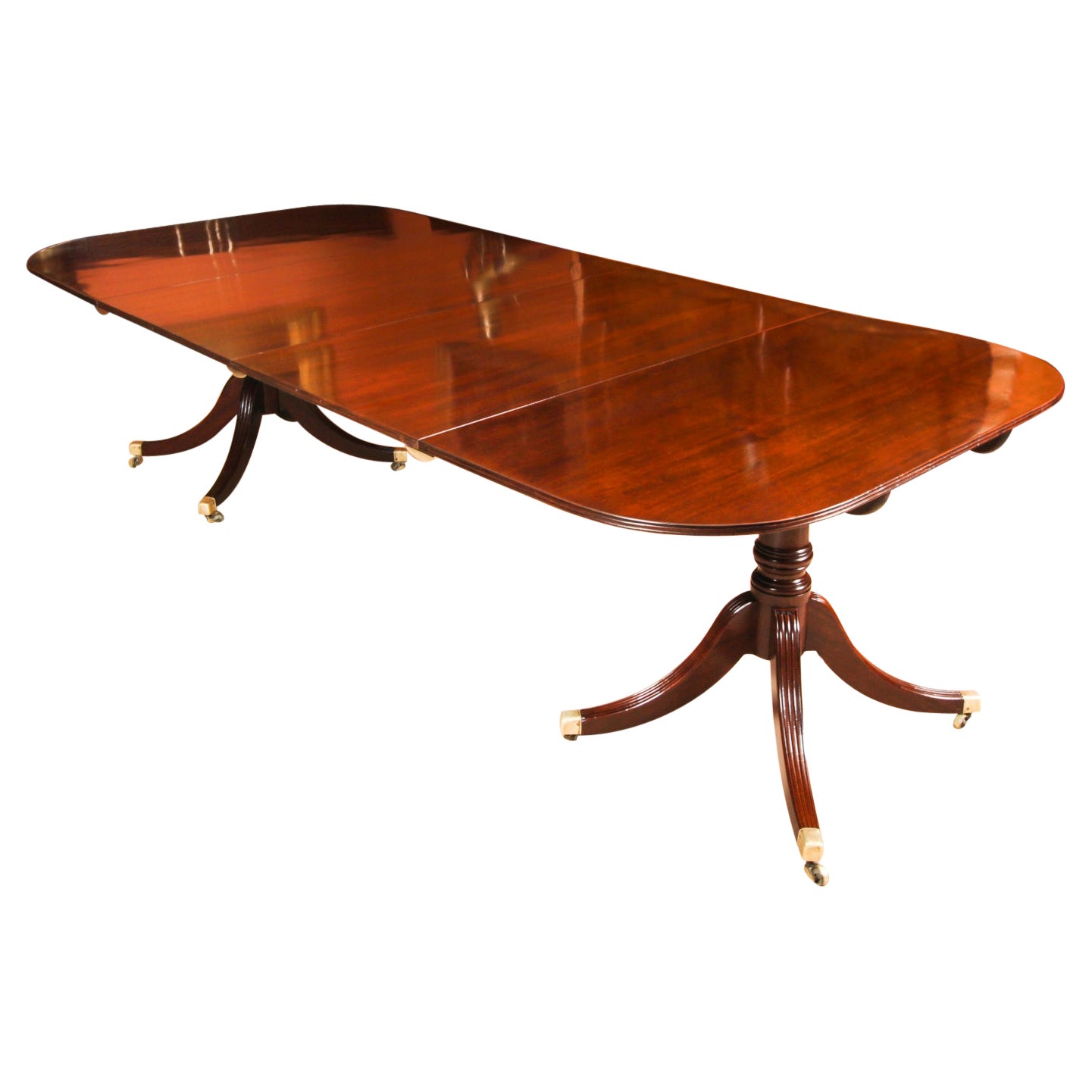 Antique Regency Flame Mahogany Dining Table and 12 chairs 19th C For ...