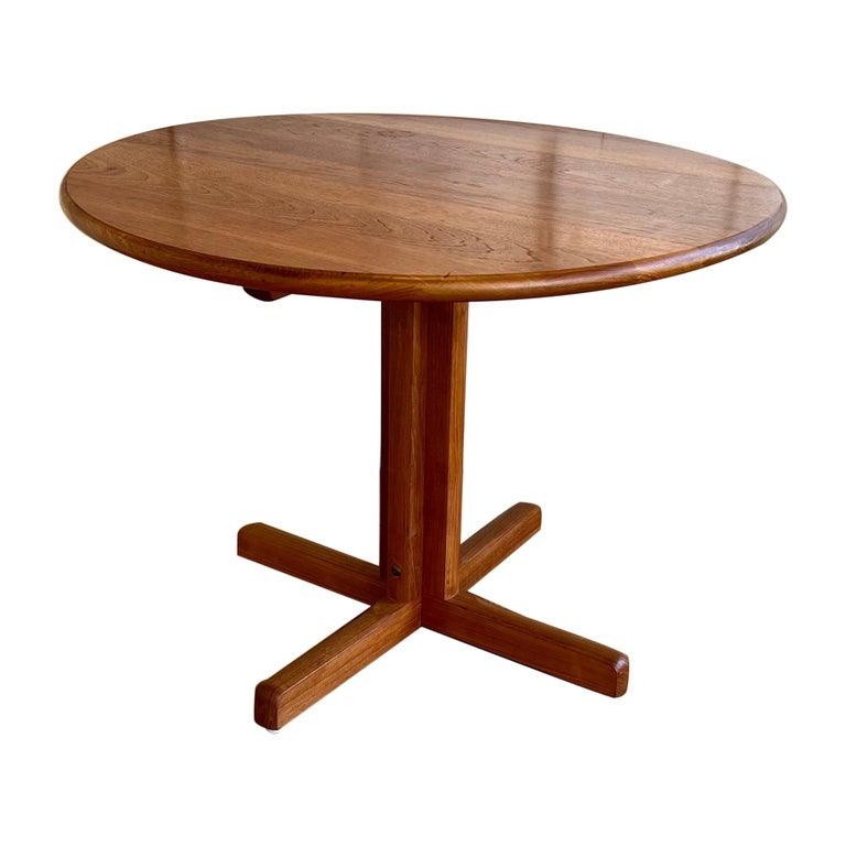 Danish Modern Solid Teak Small Dining Table Designed by Erik Ole ...