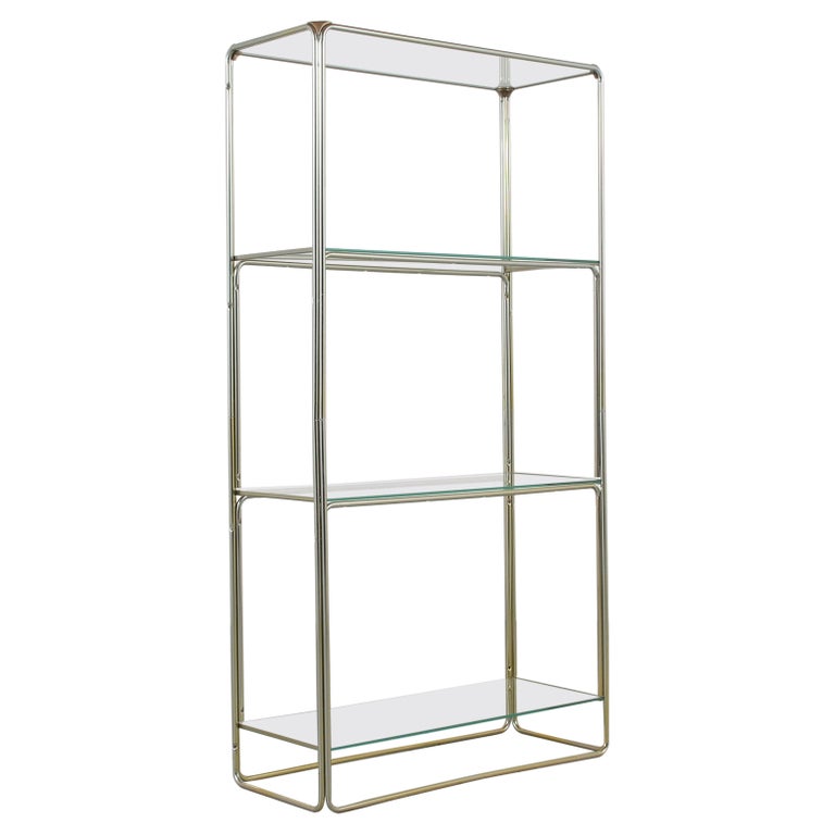 Mid-Century Modern Open Glass Shelves at 1stDibs