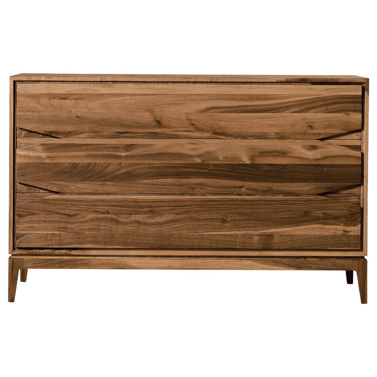 Base Solid Wood Dresser, Walnut in Hand-Made Natural Finish ...
