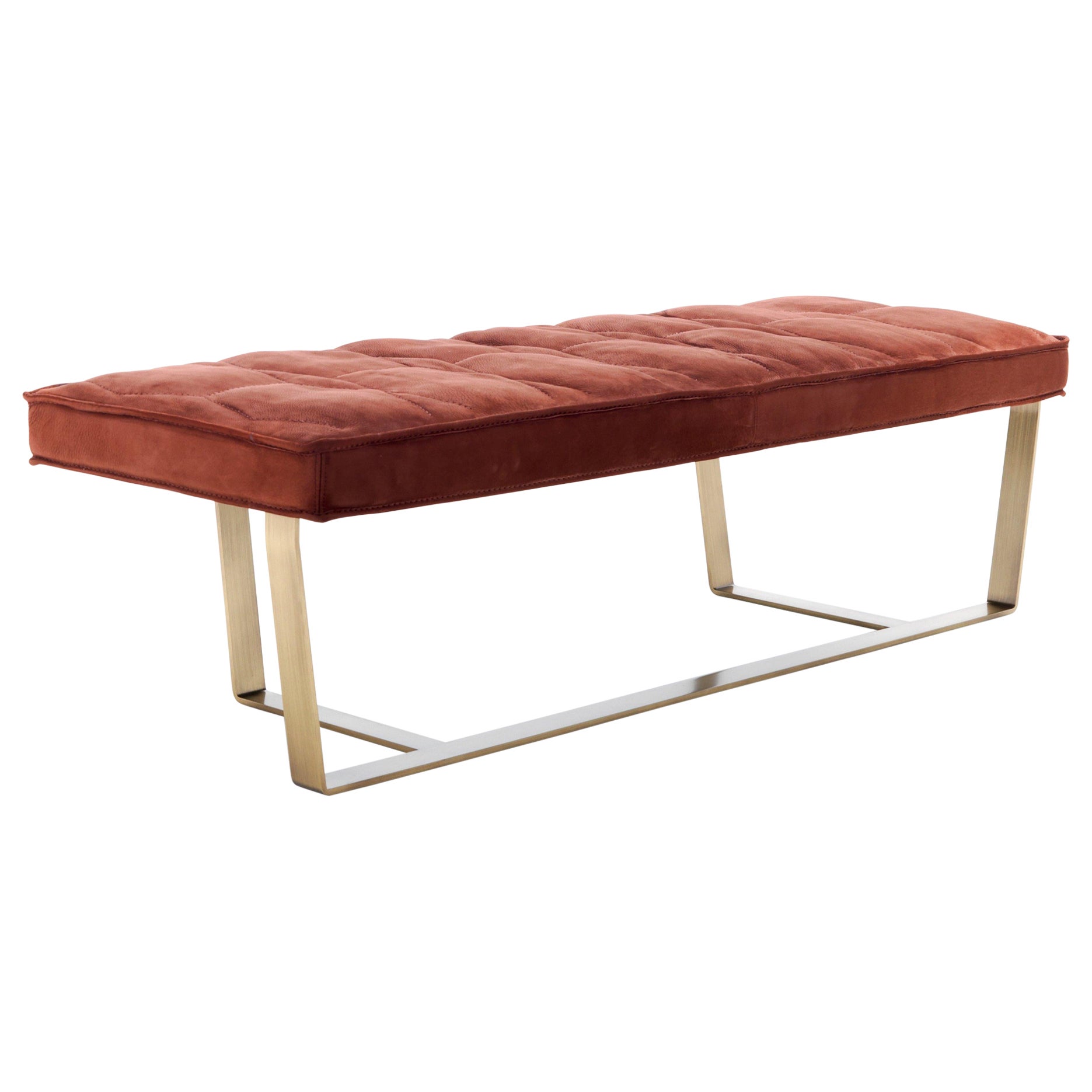 Light Colored Vintage Turkish Wool Upholstered Bench over Old Wooden ...