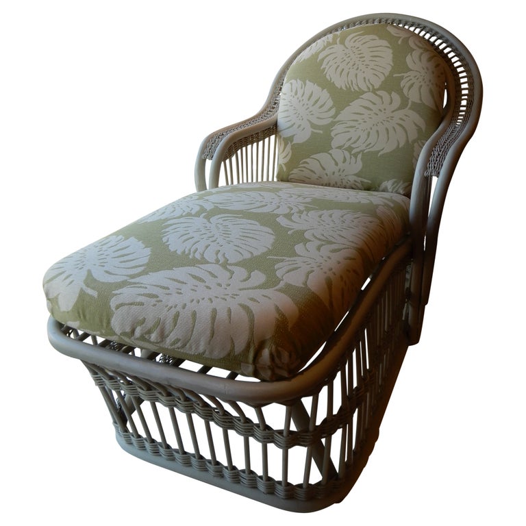 Ficks and Reed Rattan Chaise Lounge For Sale at 1stDibs