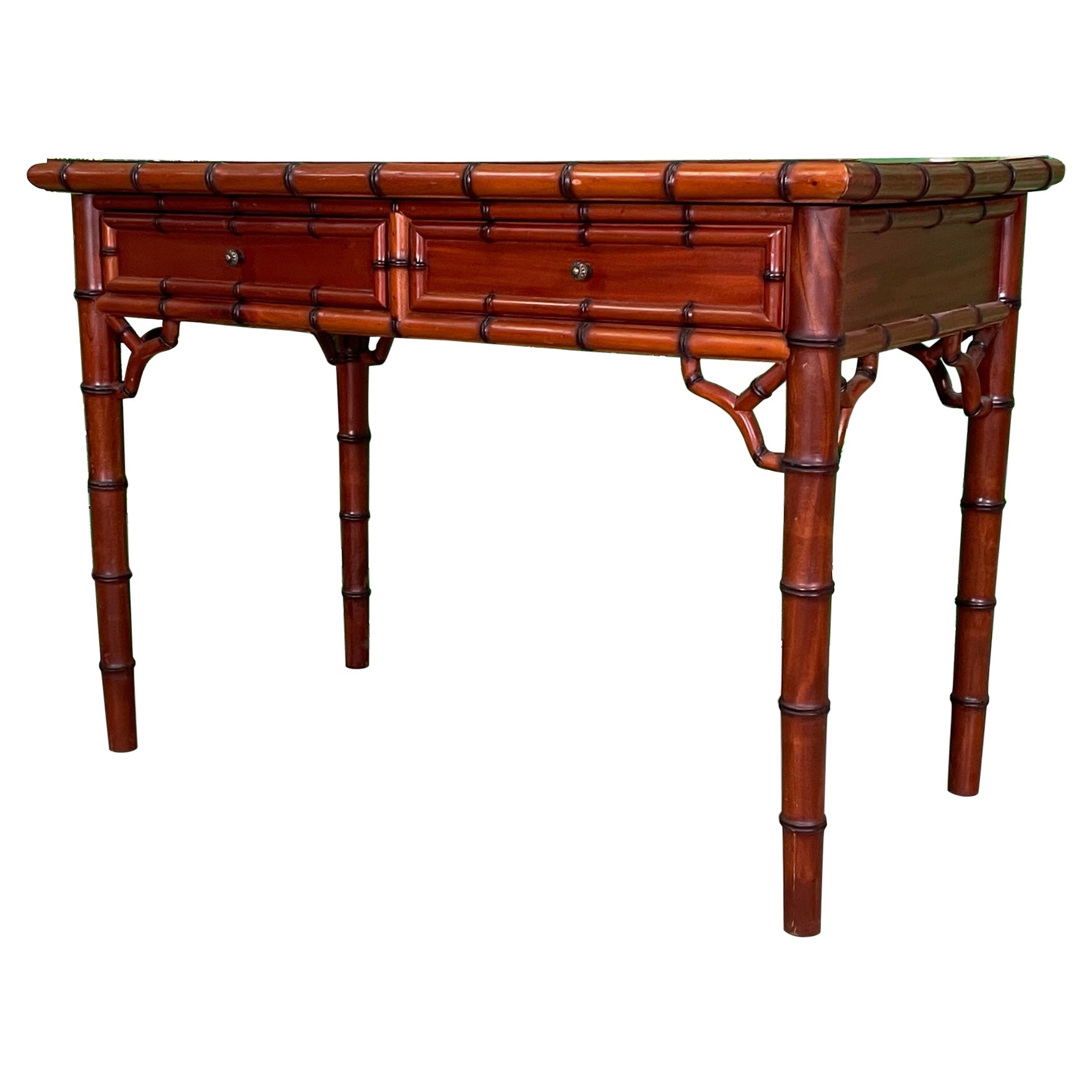 Mid Century Aesthetic Revival Bamboo Writing Desk at 1stDibs ...