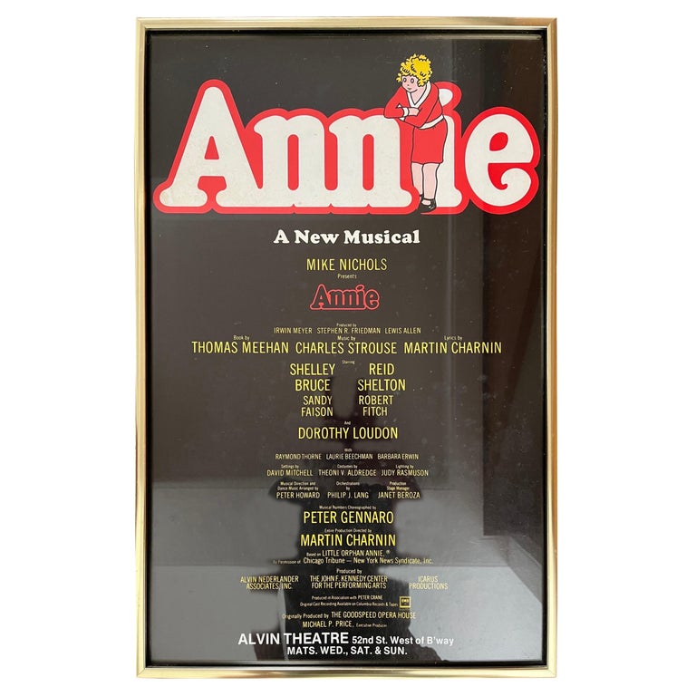 Annie, Broadway Musical Window Card Poster, Alvin Theatre, 1977 For ...