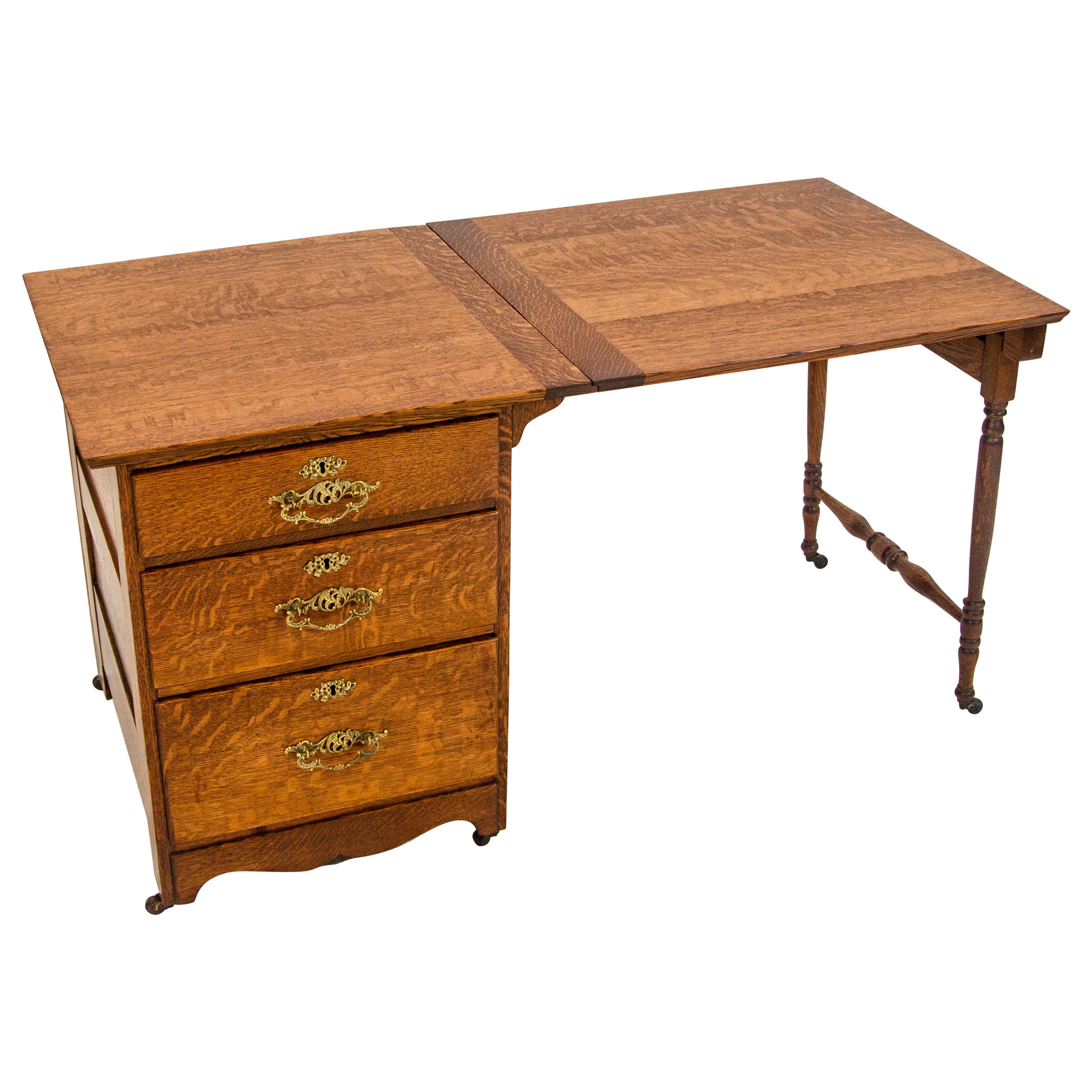 Expandable Table or Desk in the Style of Grosfeld House at 1stDibs