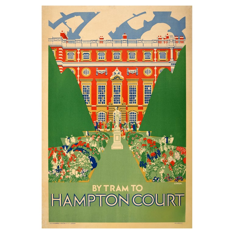 Original Vintage London Transport Poster By Tram To Hampton Court Royal ...