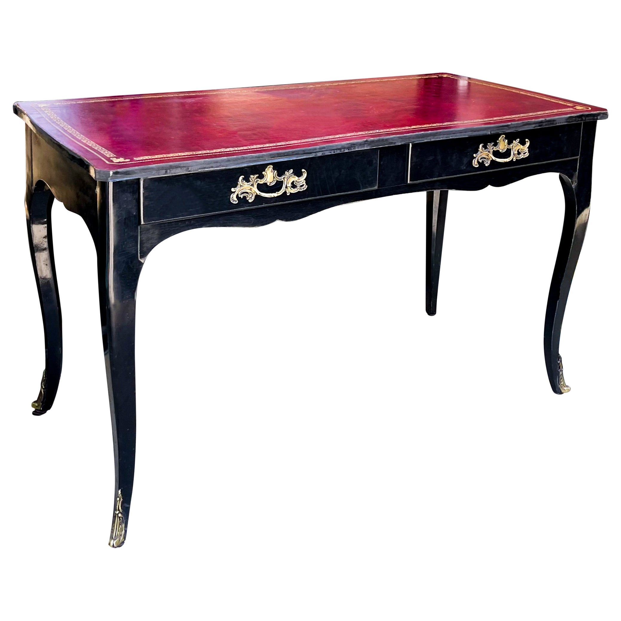 La Boheme Black Lacquer Louis XV RALPH LAUREN Office Desk at 1stDibs