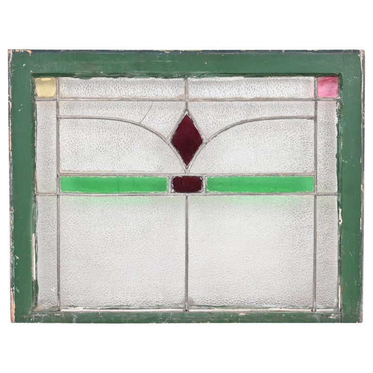 Antique Arts and Crafts Leaded Stained Glass Window, Circa 1900 For ...