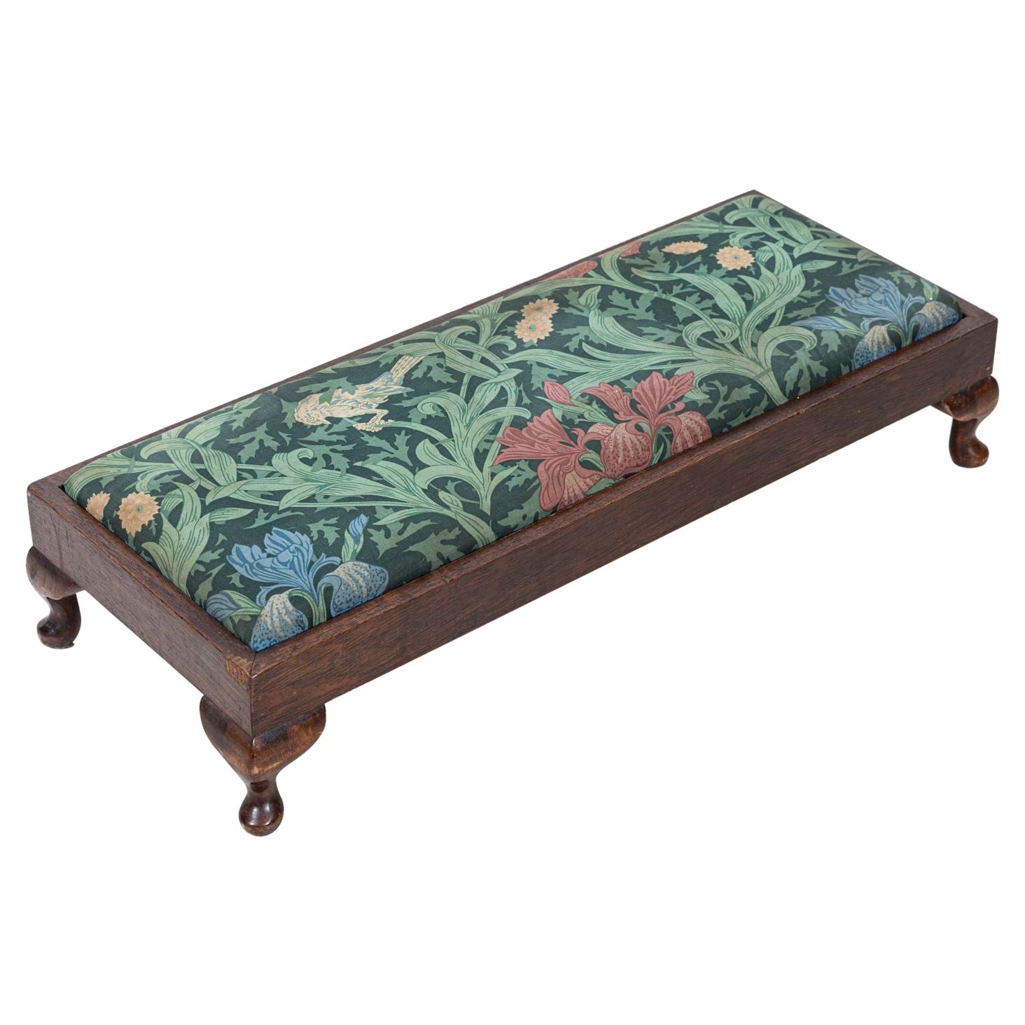 c1900 Antique English Victorian Beaded Ladies Footstool For Sale at 1stDibs