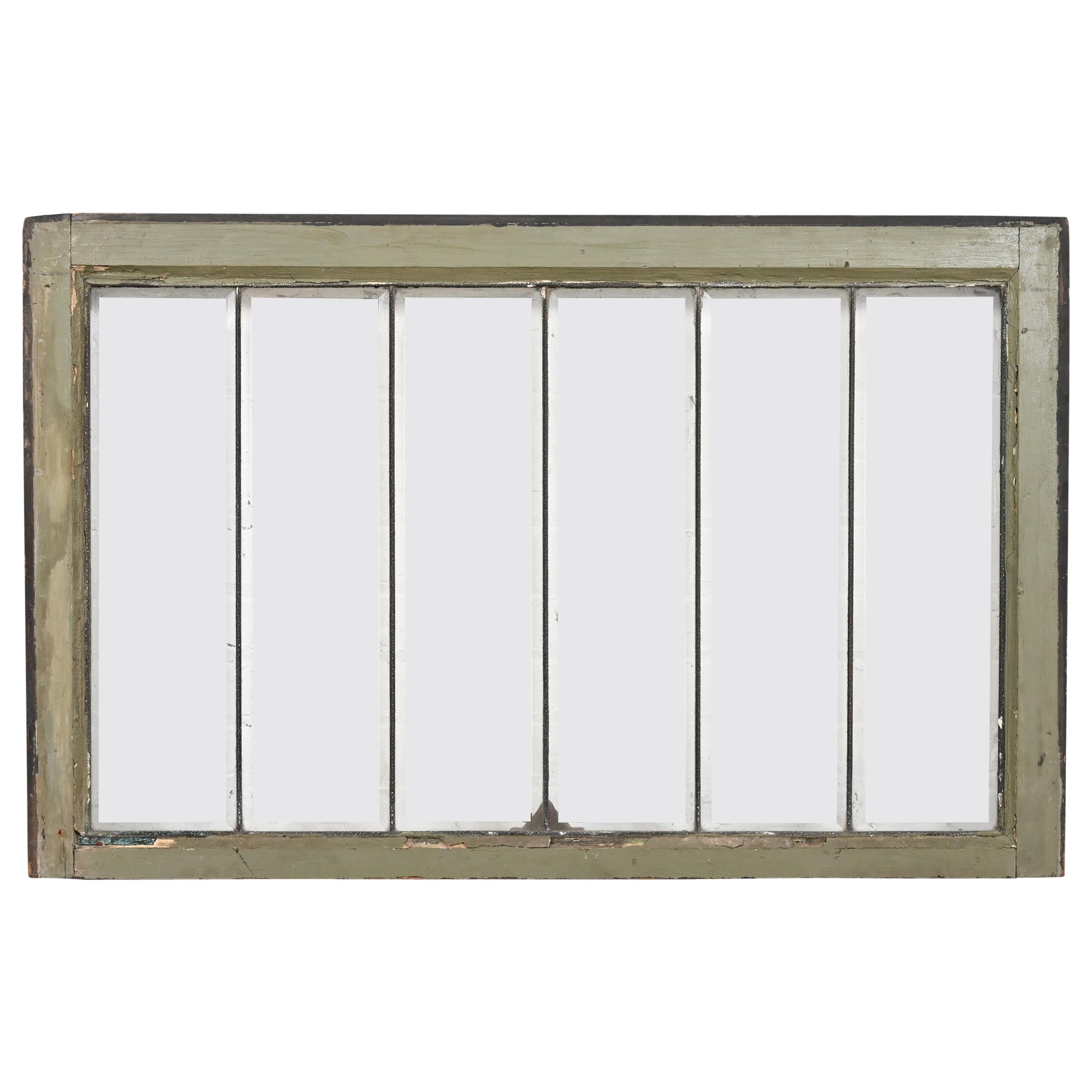 Antique Arts and Crafts Leaded Jewel, Slag and Beveled Glass Window ...