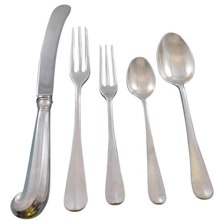 Queen Anne Williamsburg by Stieff Sterling Silver Flatware Set 8 Dinner ...
