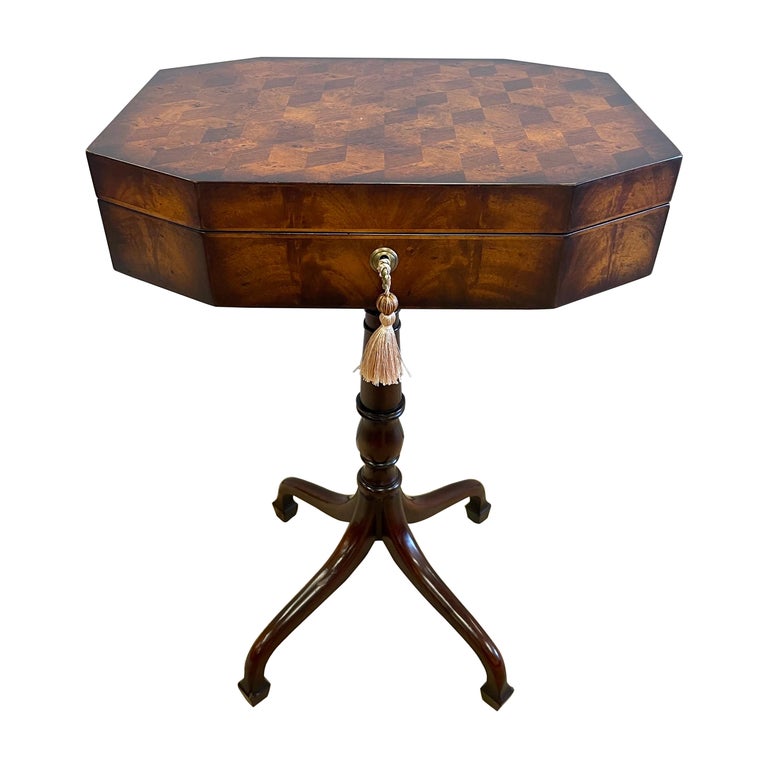 Theodore Alexander Signed Althorp Parquetry Work Box Writing Desk Table ...