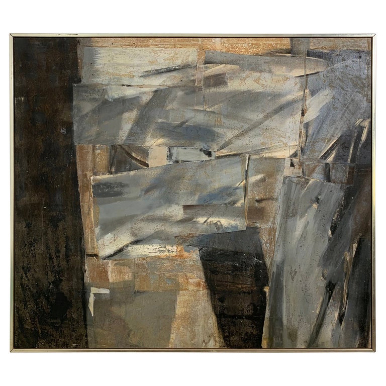 Abstract Mixed Media on Canvas by Alfred Wunderlich Circa 1970s For ...