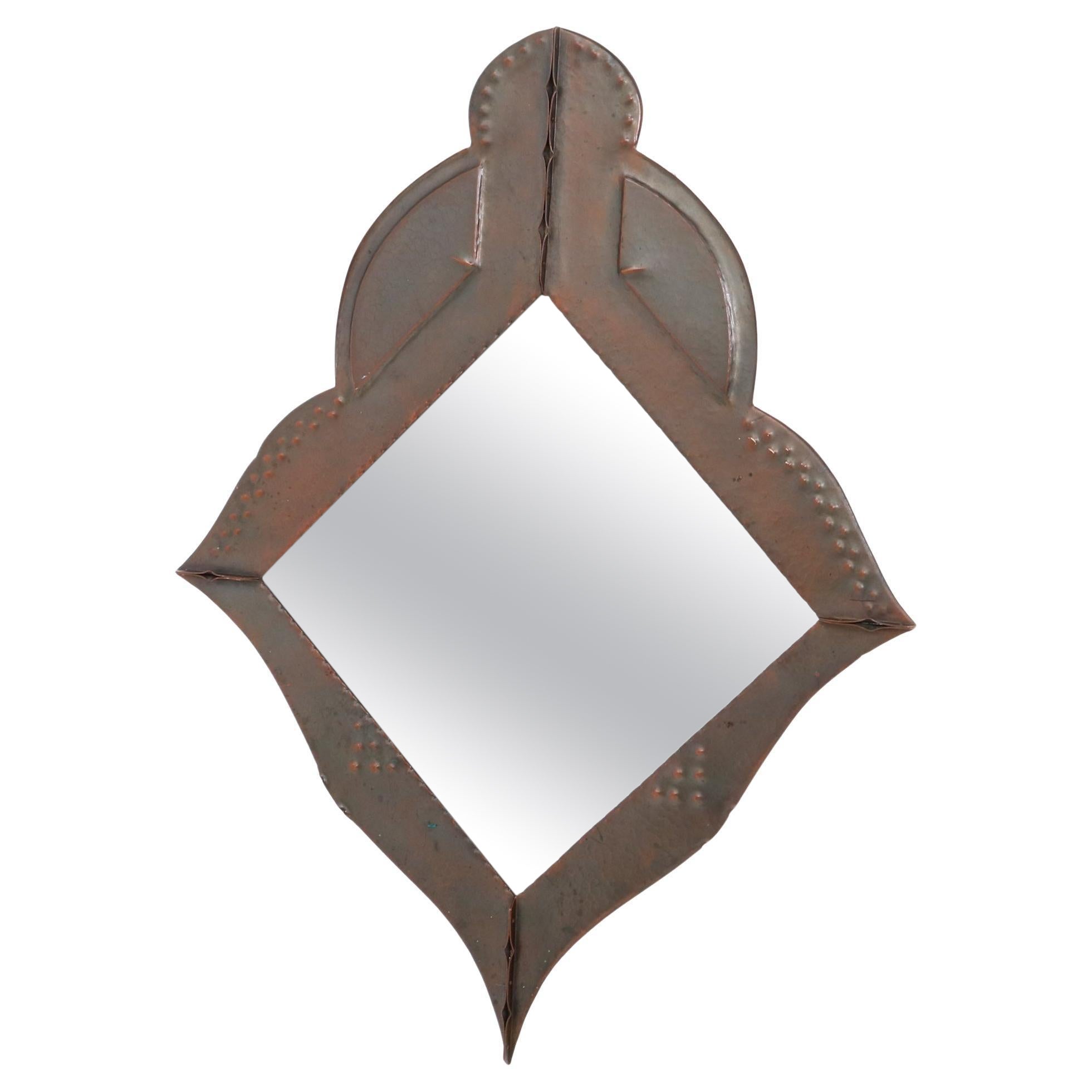 Patinated Brass Art Deco Amsterdamse School Wall Mirror, 1920s For Sale ...