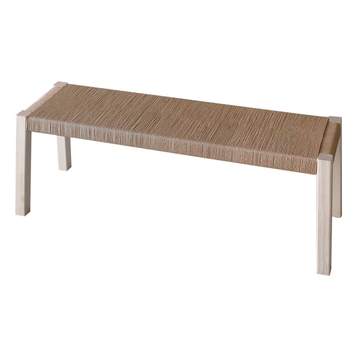 Wired Bench, Minimal Handcrafted Three-Person Bench in Walnut and Black ...