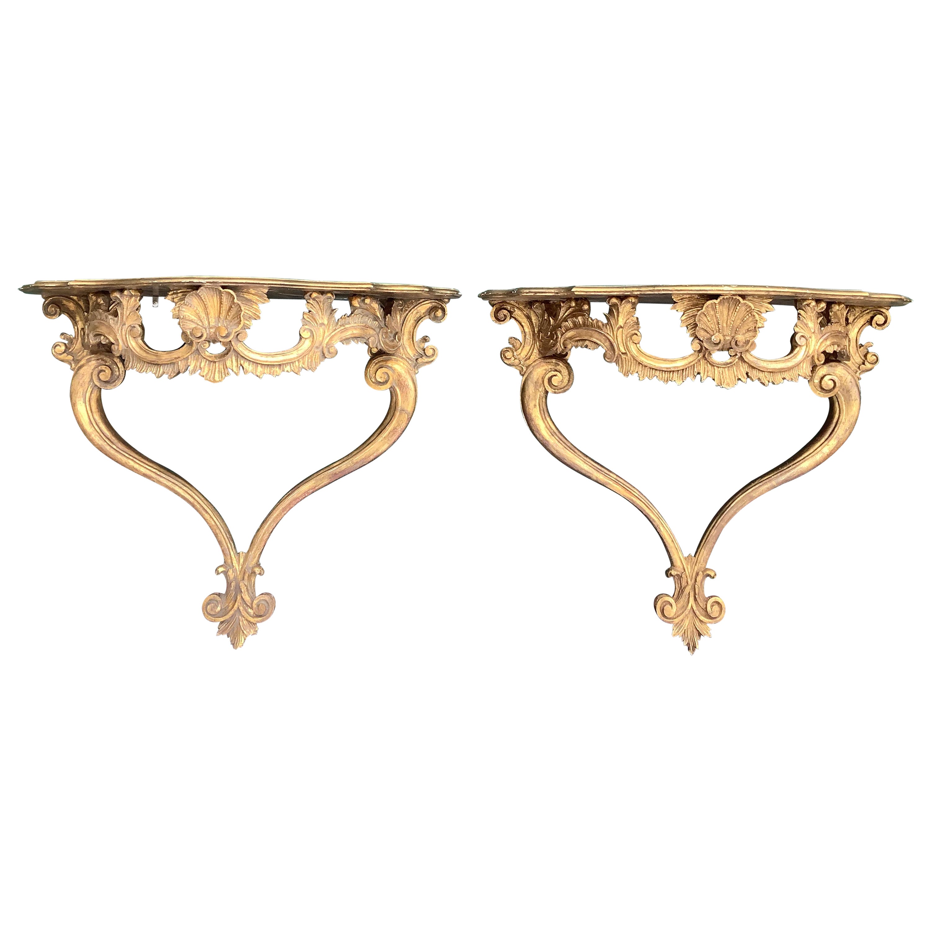Magnificent Rococo Wall Console with Eagle, Gilded For Sale at 1stDibs