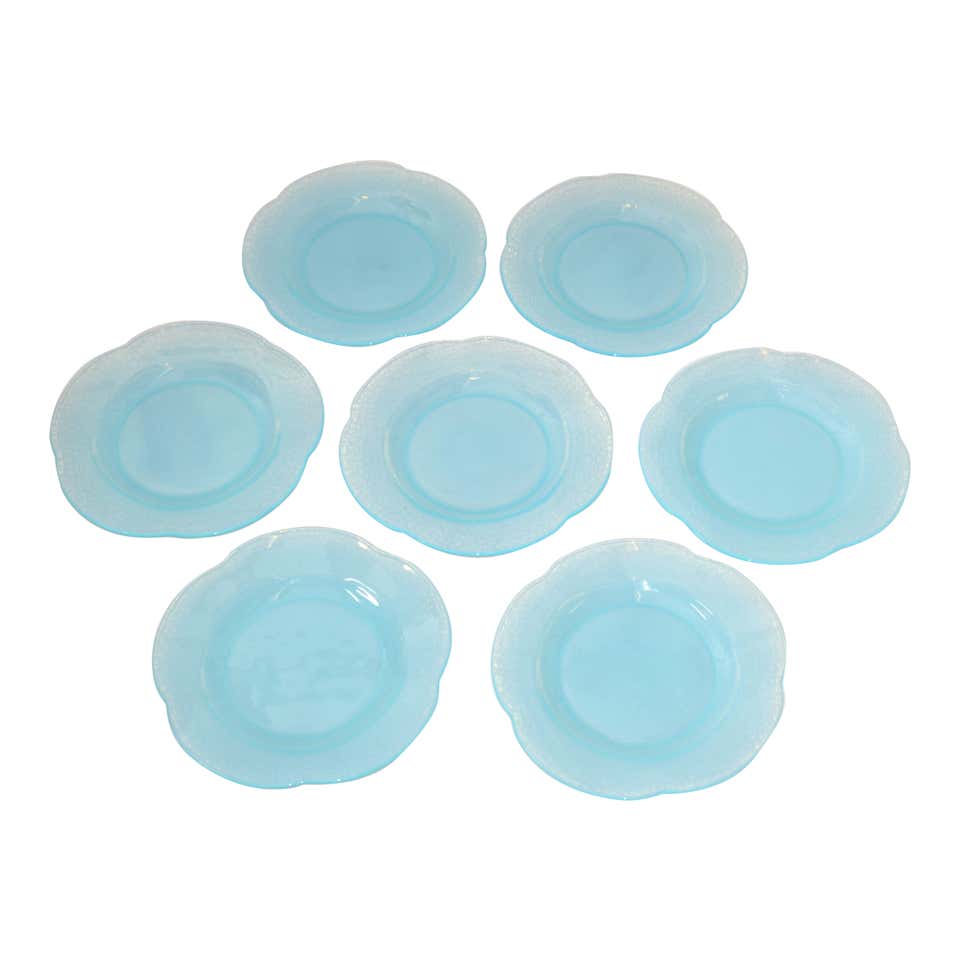 Emile Henry, France, Eight Lunch Plates in Glazed Stoneware, Mid-20th C ... Emile Henry, France, Eight Lunch Plates in Glazed Stoneware, Mid-20th C ...