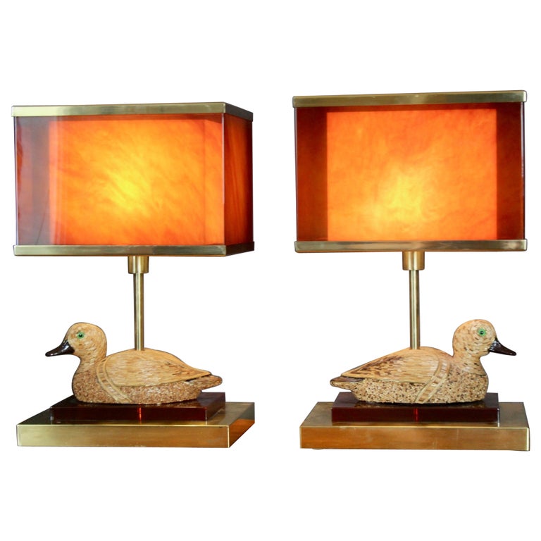 Pair of Duck Table Lamp For Sale at 1stDibs