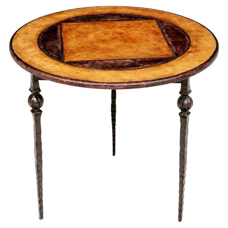 Whimsical Mahogany and Leather Theodore Alexander Coffee Table with ...