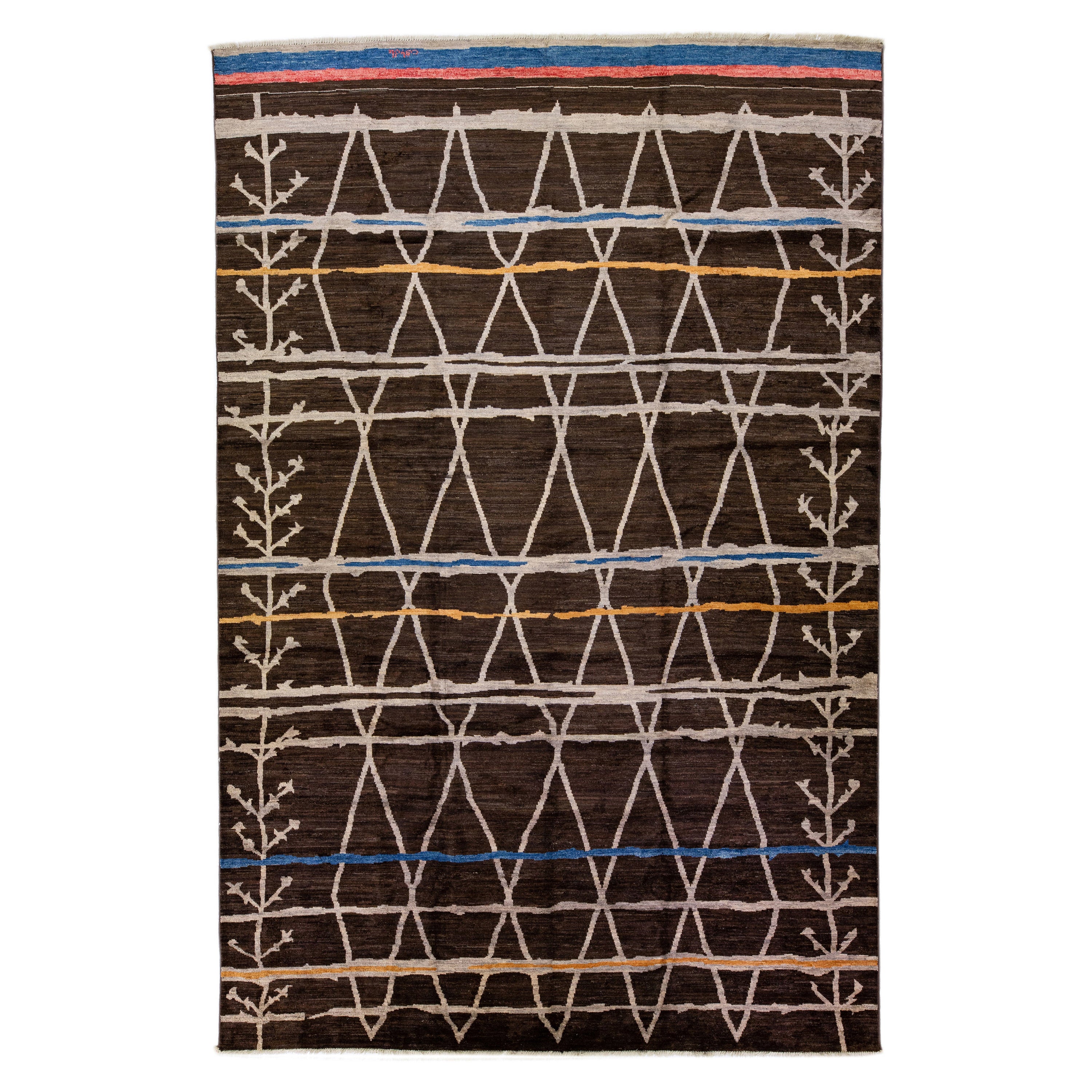 Modern Contemporary Abstract Tribal Oversized Rug For Sale at 1stDibs