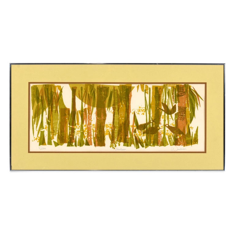 David Weidman Pencil Signed and Framed Serigraph Bamboo at 1stDibs