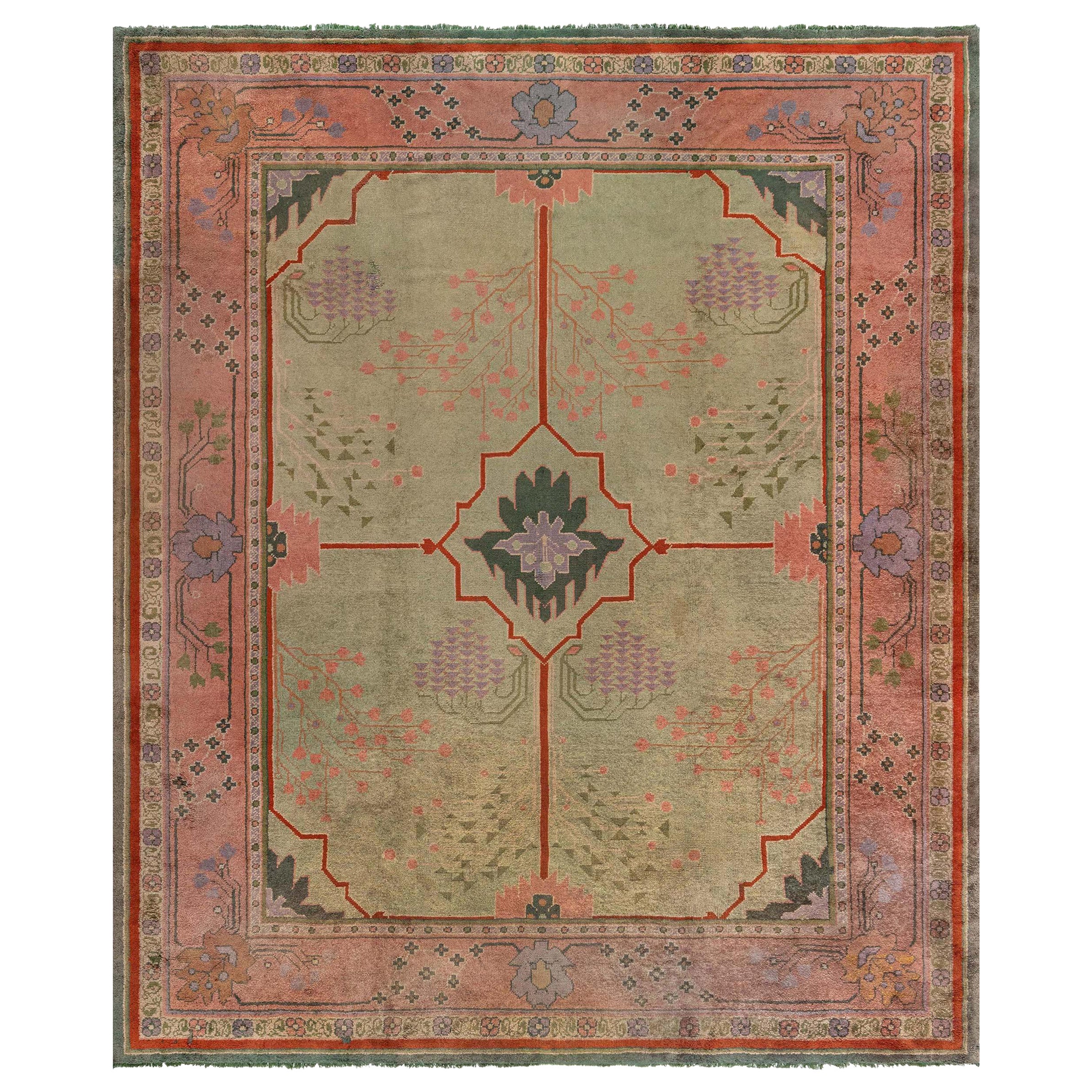 Large Gavin Morton Arts and Crafts Design Irish Donegal Rug at 1stDibs