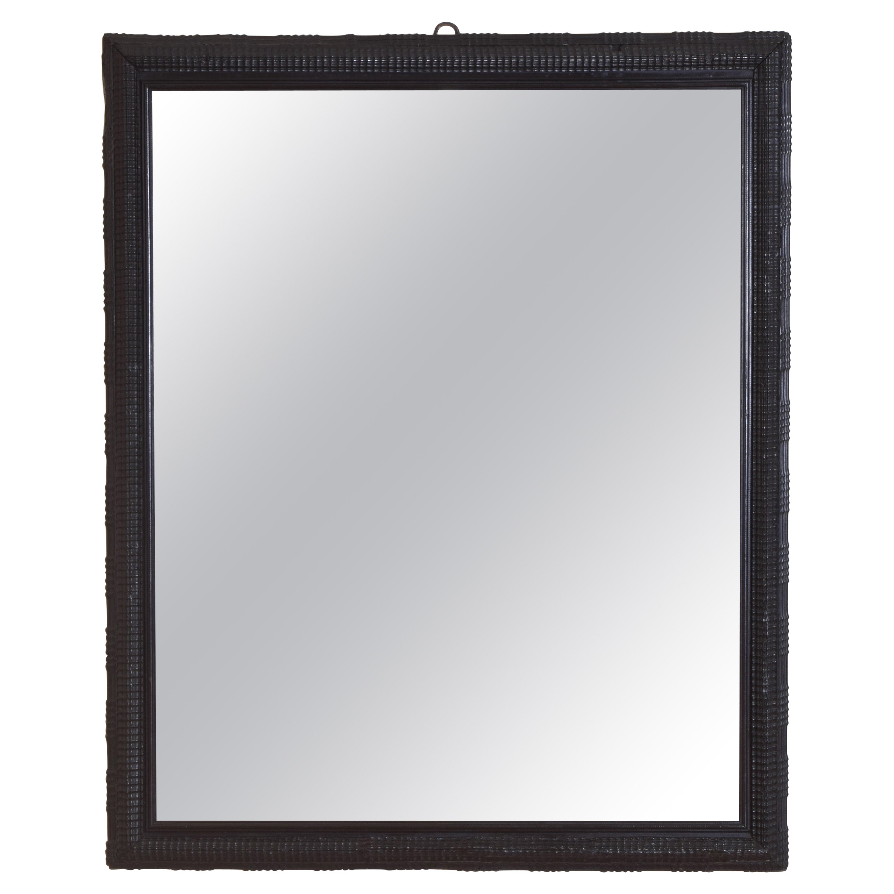 Late 17th Century Ebony Ripple Moulded Mirror For Sale at 1stDibs