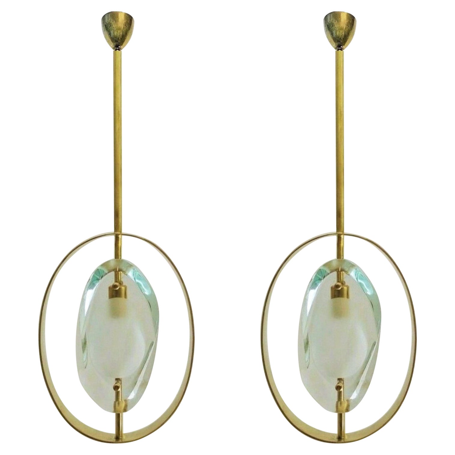 Pendant Ceiling Lamp by Max Ingrand, Model 1933, Prod. Fontana Arte ...