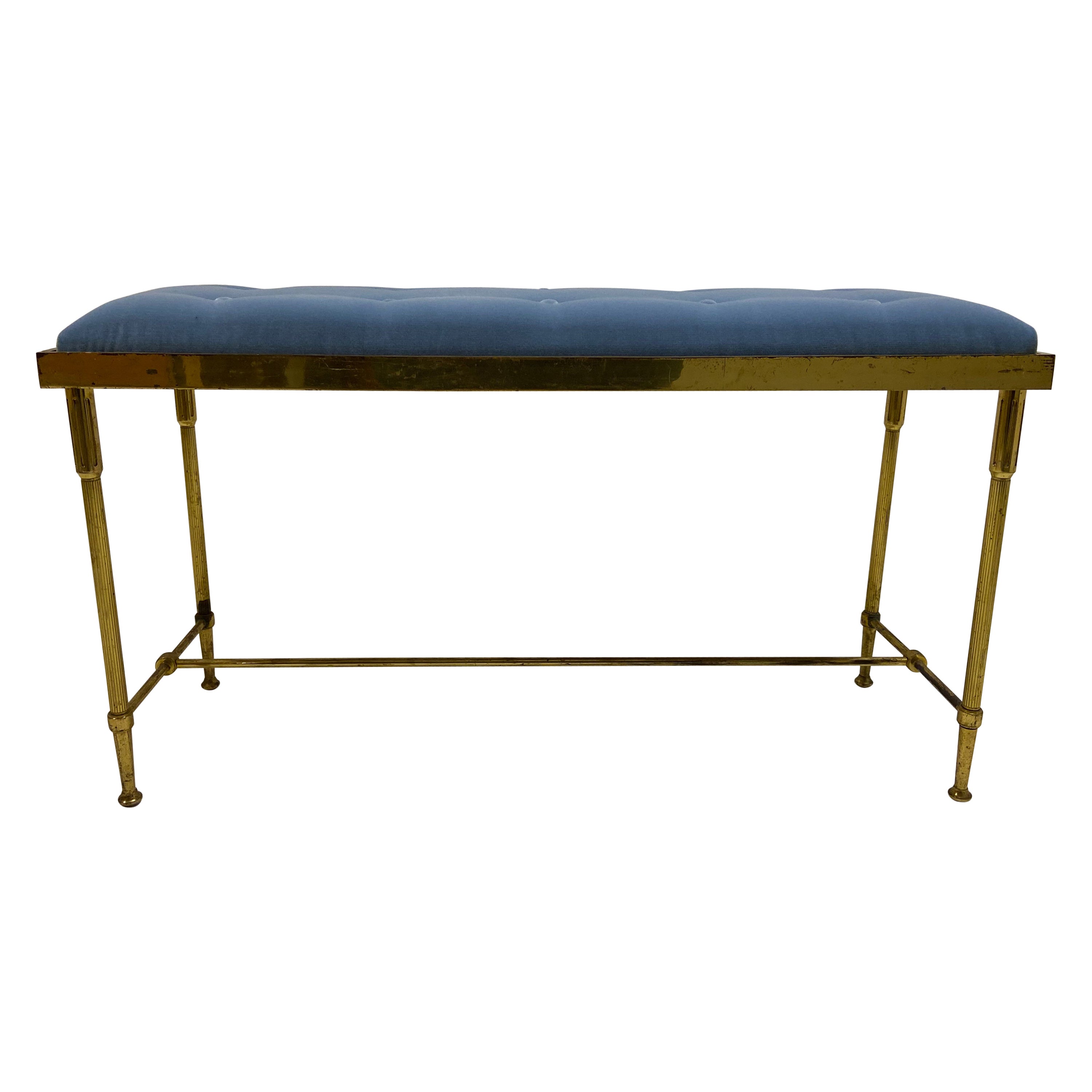 Dandy Day Bench in Cream Shagreen and Bronze-Patina Brass by Kifu Paris ...
