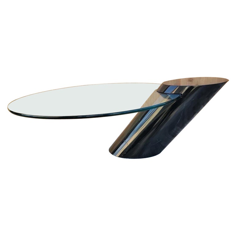 Modern Karl Springer Style Cantilevered Glass Cocktail Table For Sale ...