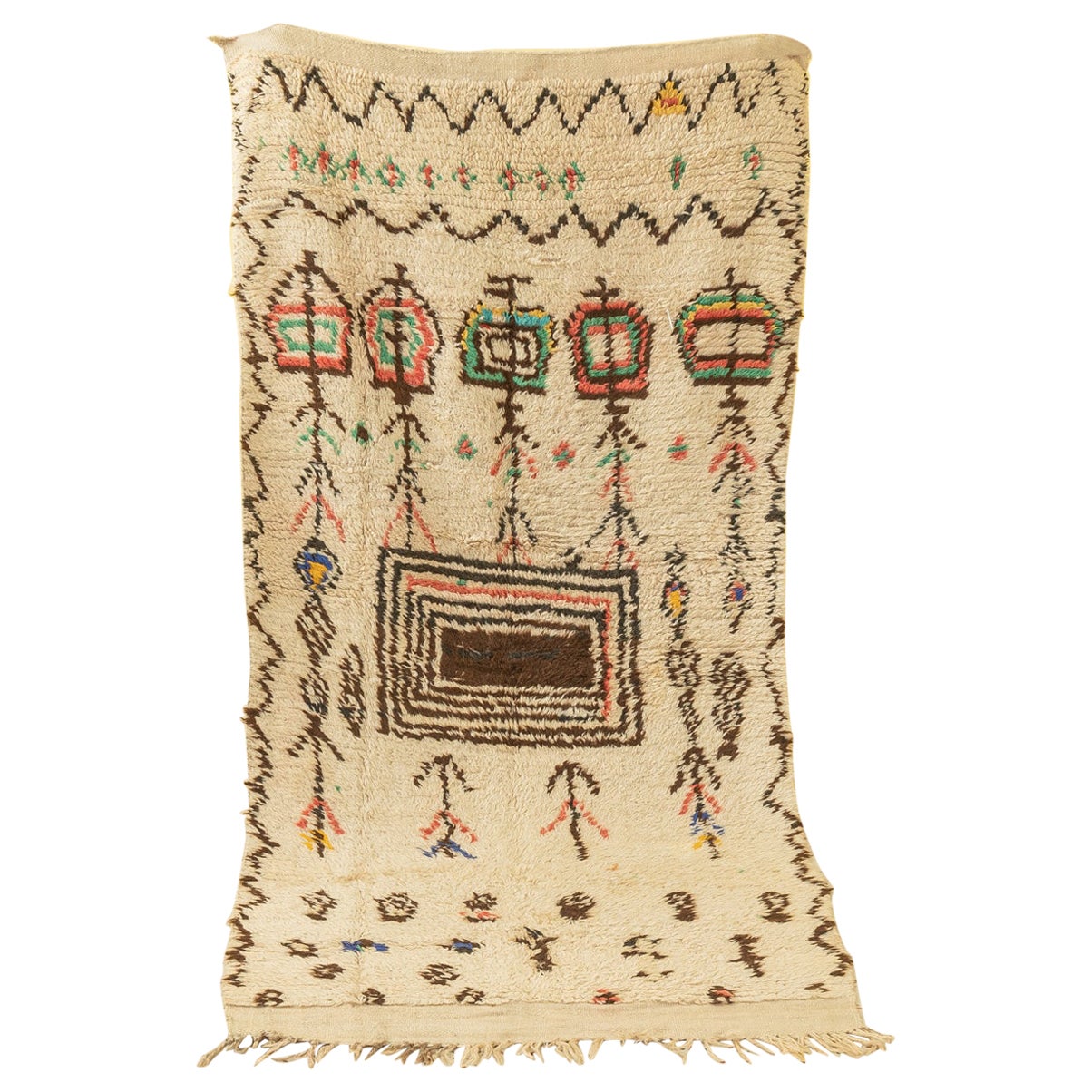 Vintage Moroccan Azilal Berber Rug High Atlas Mountains Colorful For ...