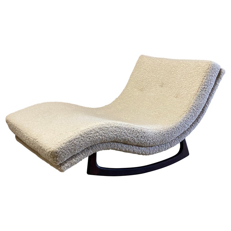 Adrian Pearsall Wave Chaise Rocker Lounge at 1stDibs