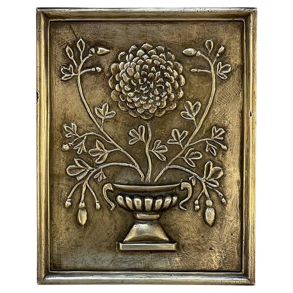 19th Century Cast Bronze Decorative Masonry Plaque For Sale at 1stDibs