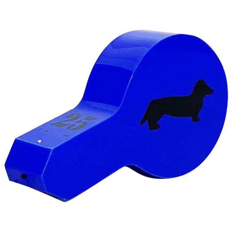 Italian Post-Modern Whistle Led Table Lamp in Blue Plexiglass Marco ...