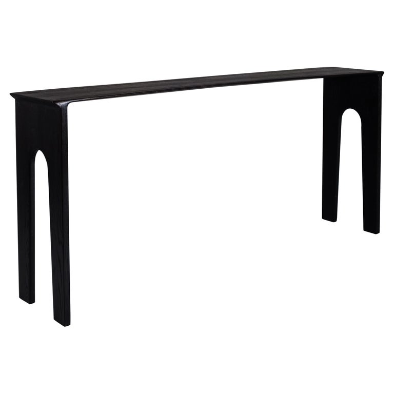 Contemporary Burned Solid Oak Console Big, Kuro Collection, by Lukas ...