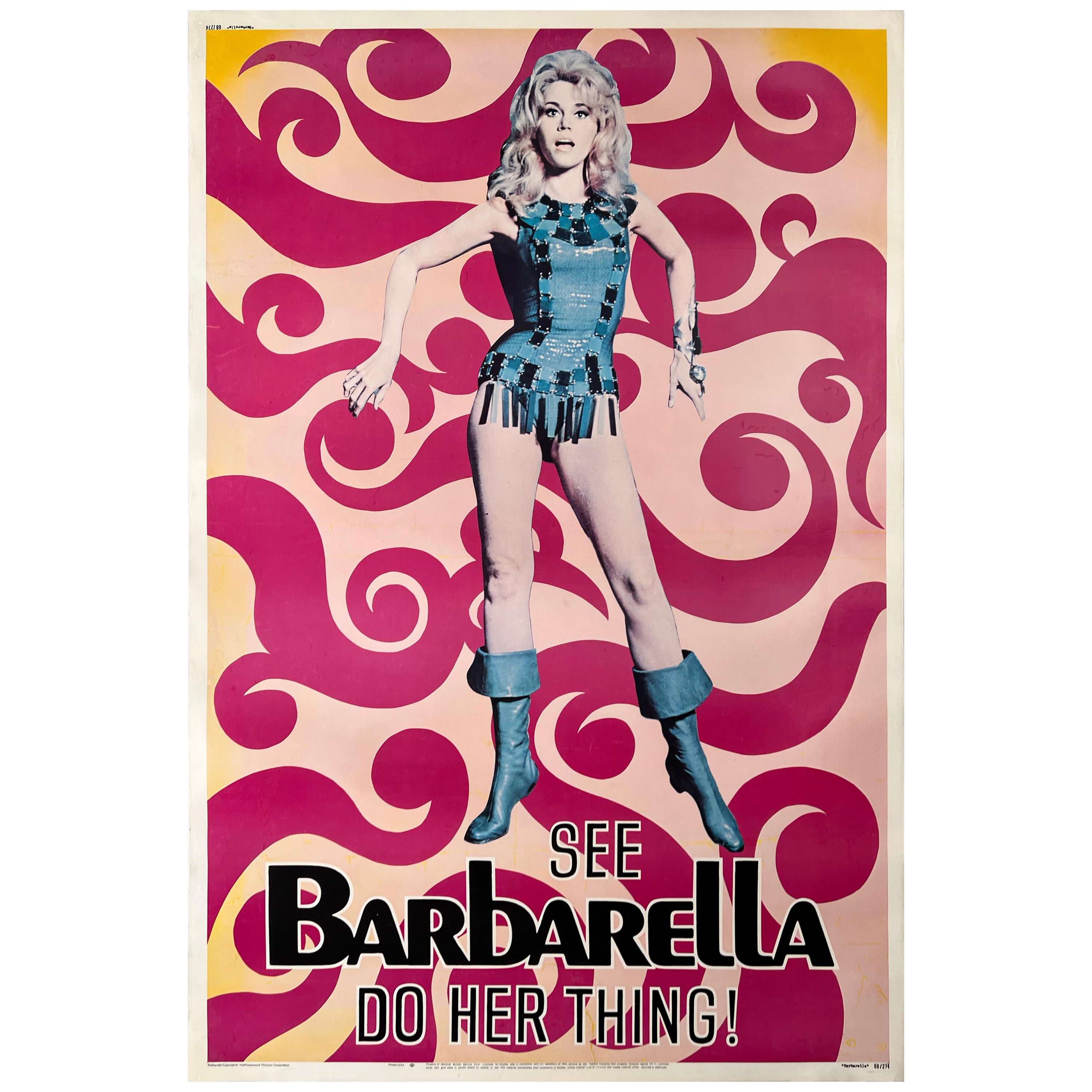 "Barbarella" Film Poster, 1968 For Sale at 1stDibs