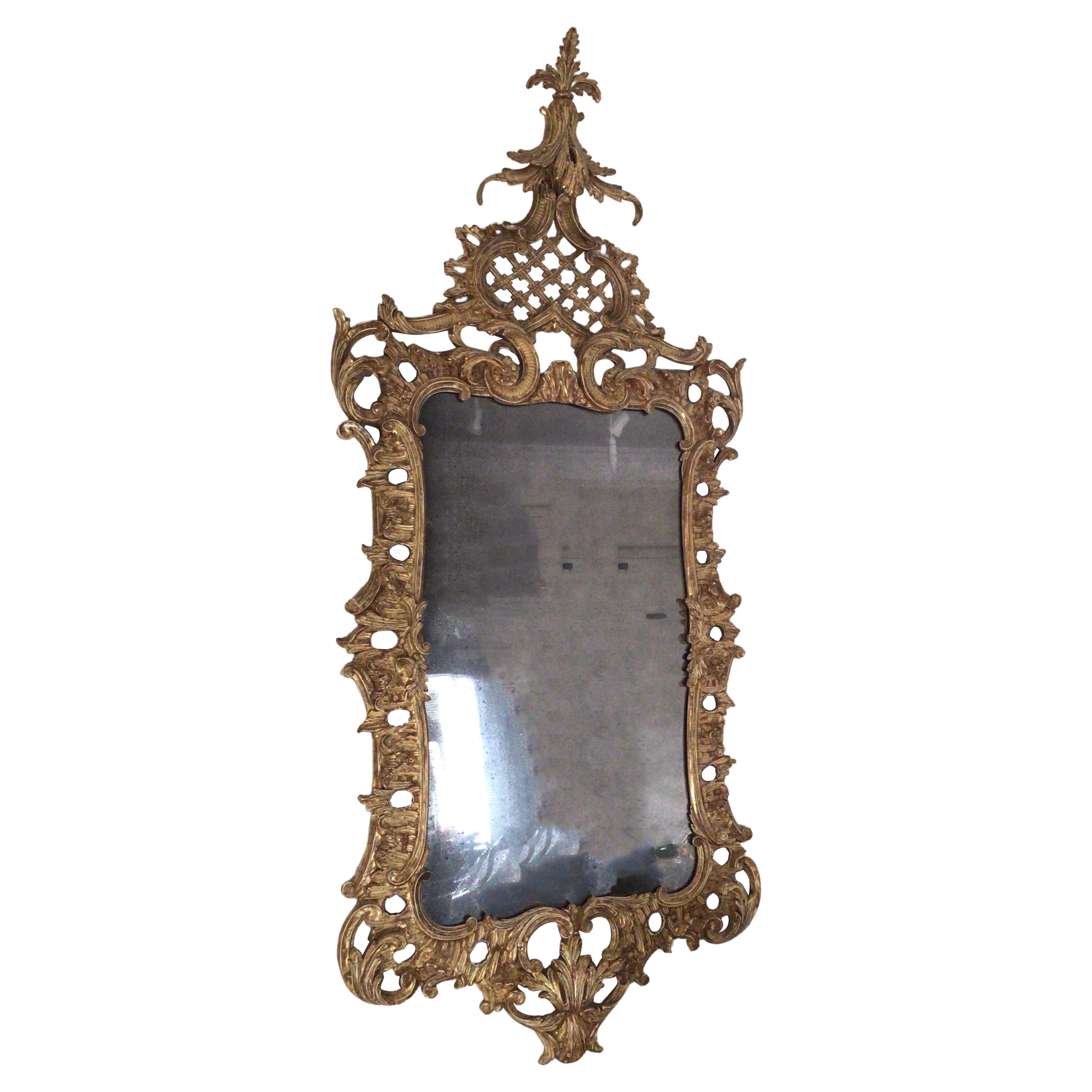 A George III Verre Eglomisé Pier Mirror For Sale at 1stDibs