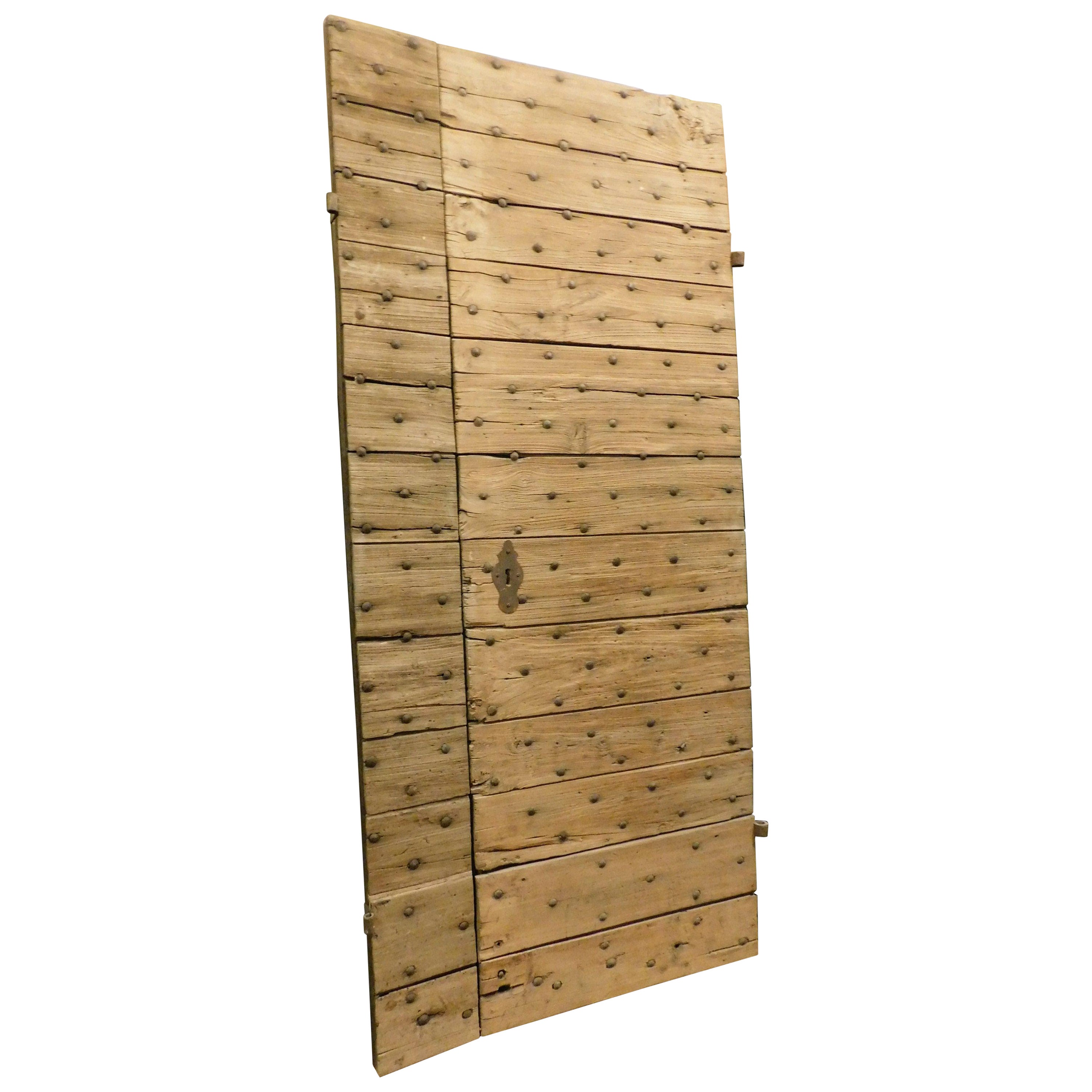 Pair 18th Century Rustic Metal Studded Doors For Sale at 1stDibs