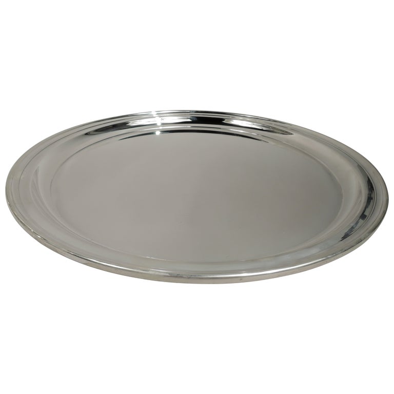 Tiffany Large Modern Sterling Silver Party Platter For Sale at 1stDibs