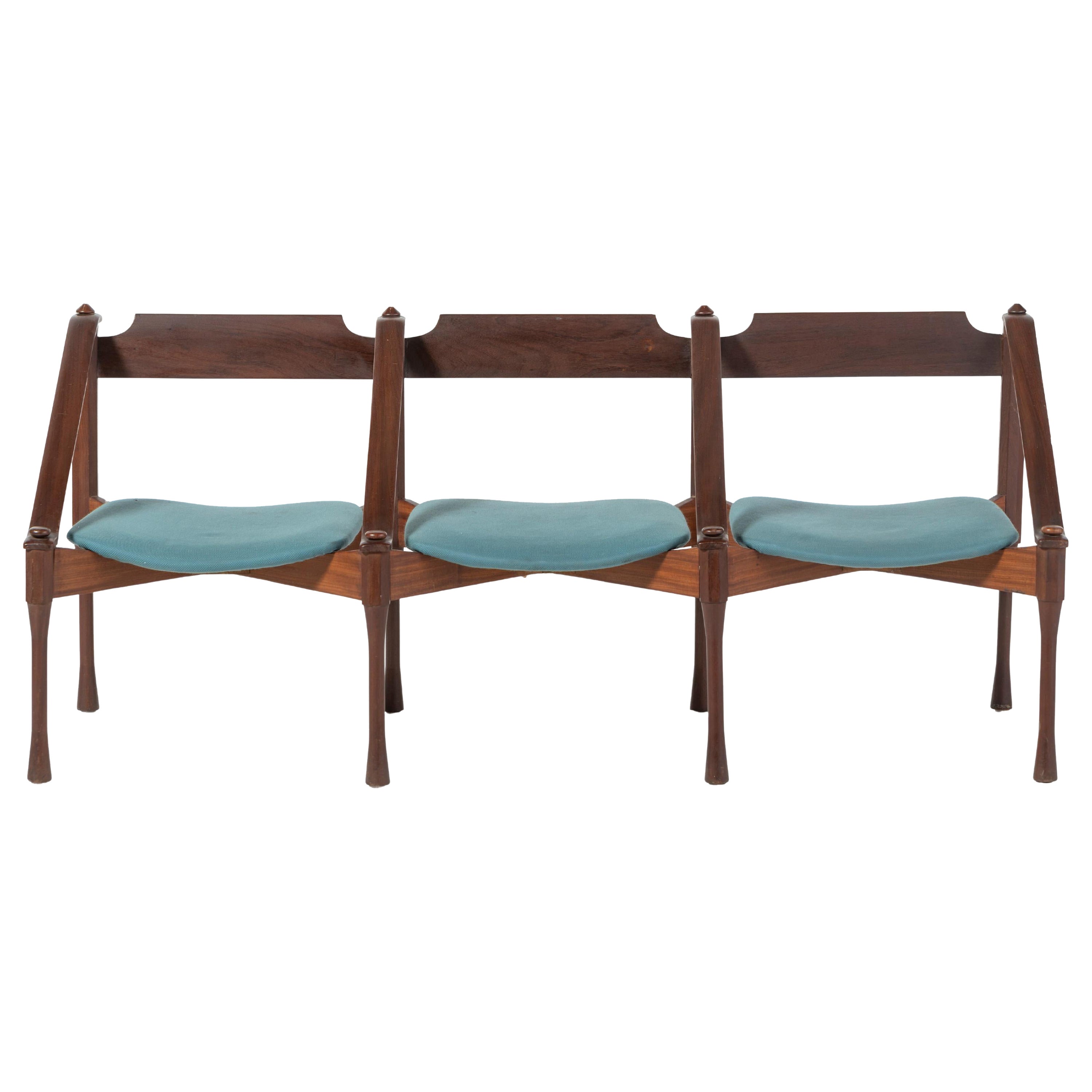 Vintage Three-Seat Bench at 1stDibs
