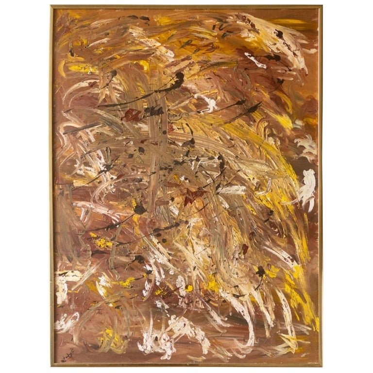 1960s Vintage Abstract Painting at 1stDibs